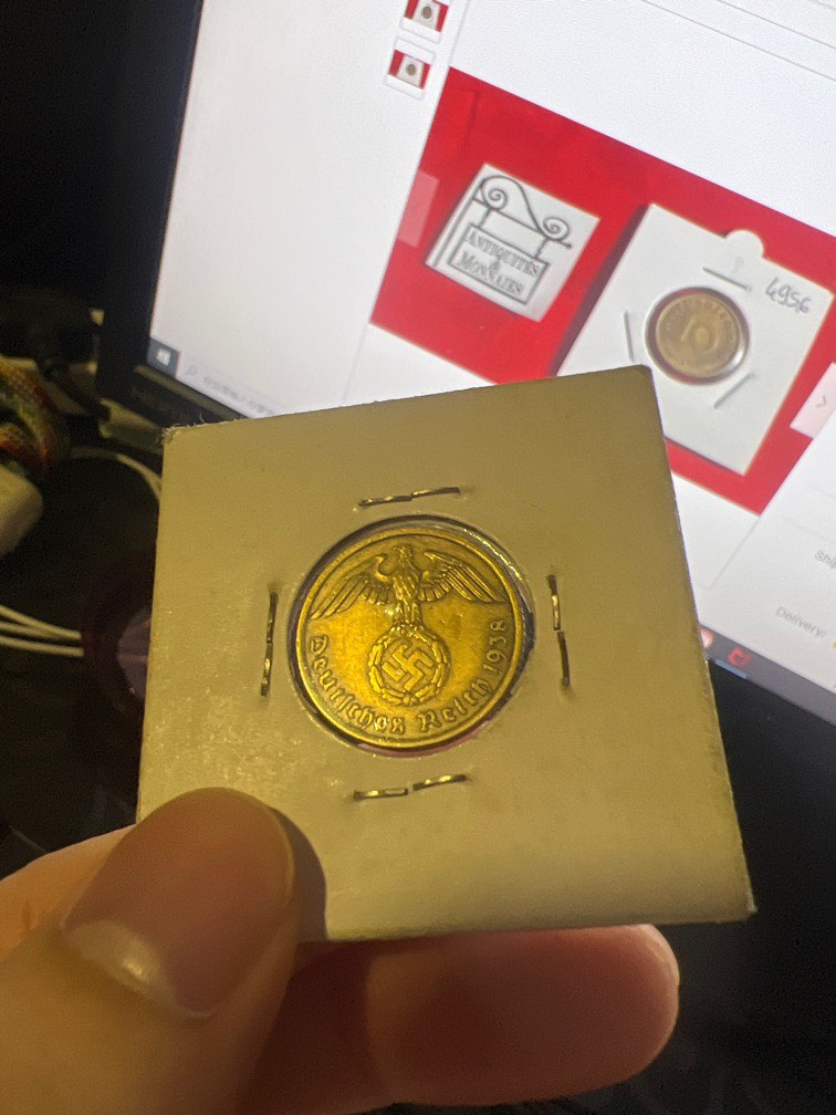 WW2 Nazi Germany 10 Reichspfennig #1938A, Hobbies & Toys, Memorabilia ...