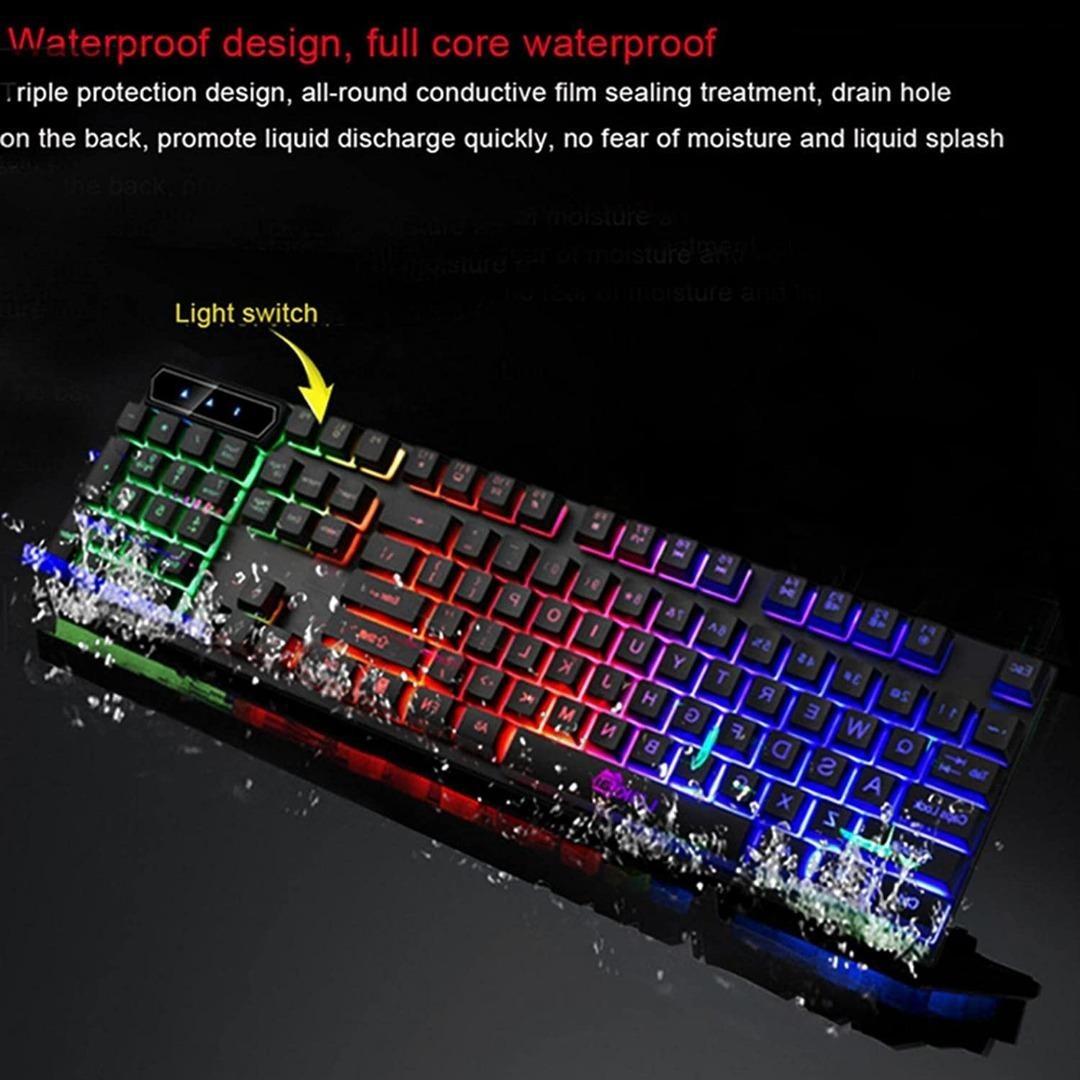 Y14 R260 Gaming Keyboard - Colorful Crack LED Backlit Gaming Keyboard ...