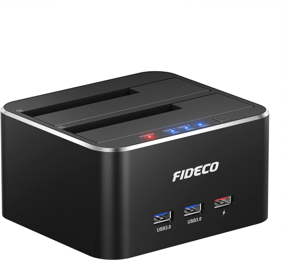 Y16 FIDECO Aluminum Hard Drive Docking Station, USB 3.0 Docking Station for 2.5 and 3.5 inch ...