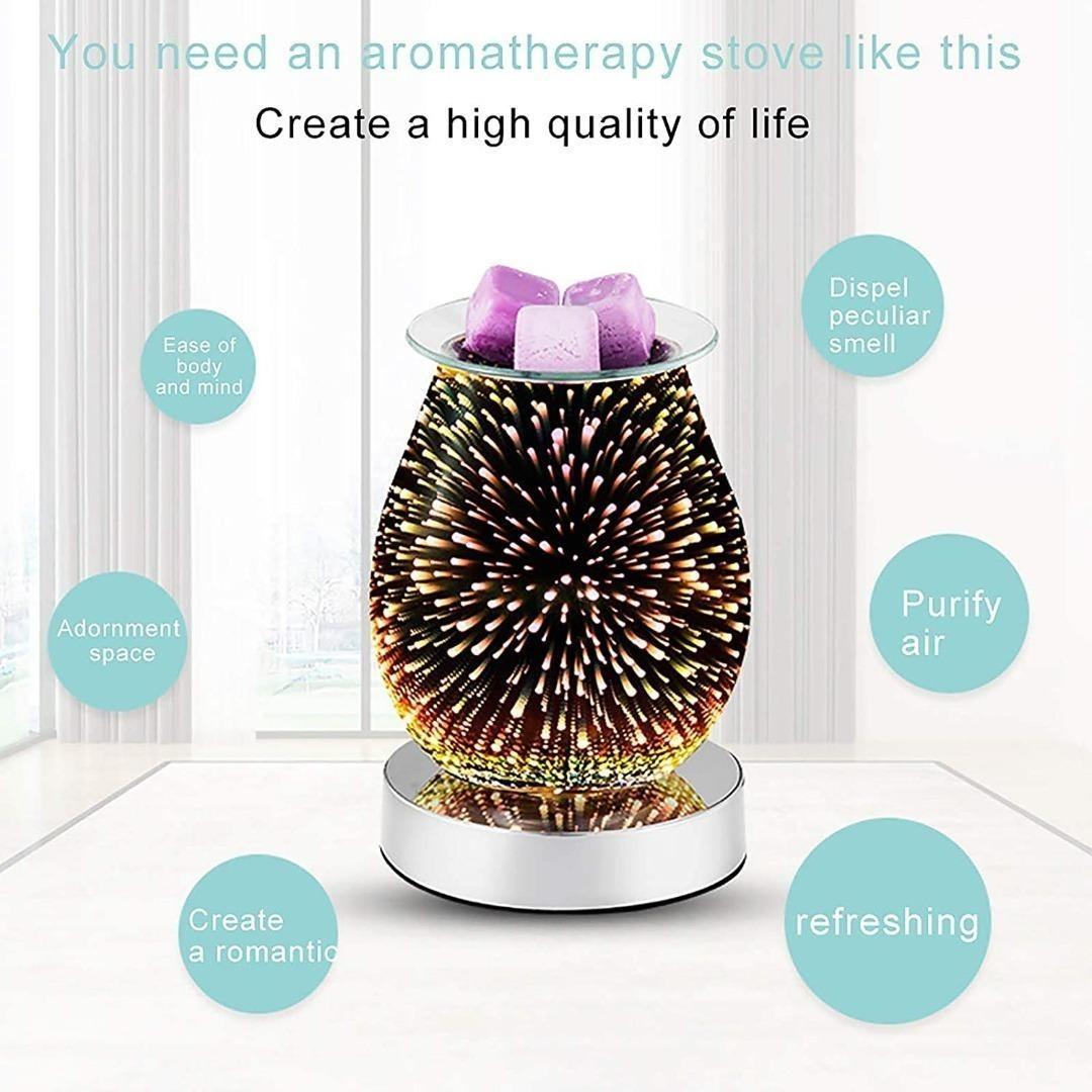 [1804] eScential Living Touch Sensitive 3D Glass Electric Oil Burner ...