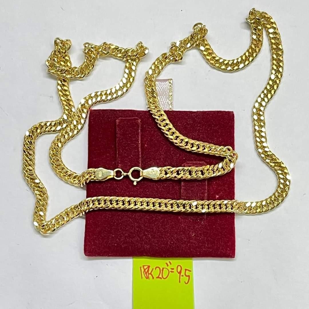 18K Saudi Gold Japan Style Chain, Women's Fashion, Jewelry & Organizers ...