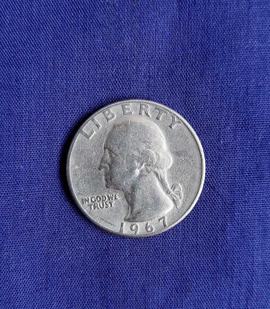 Rare 1967 US Quarter dollar coin - No mint mark, Hobbies & Toys ...