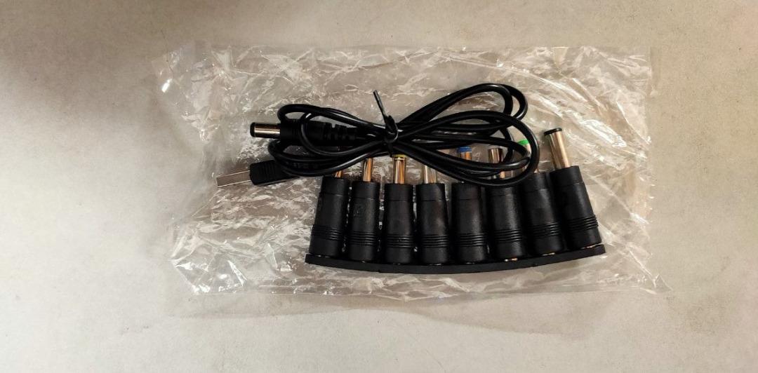 1m Cable Interchangeable Plugs 8pcs USB to DC Jack DC Power Supply ...