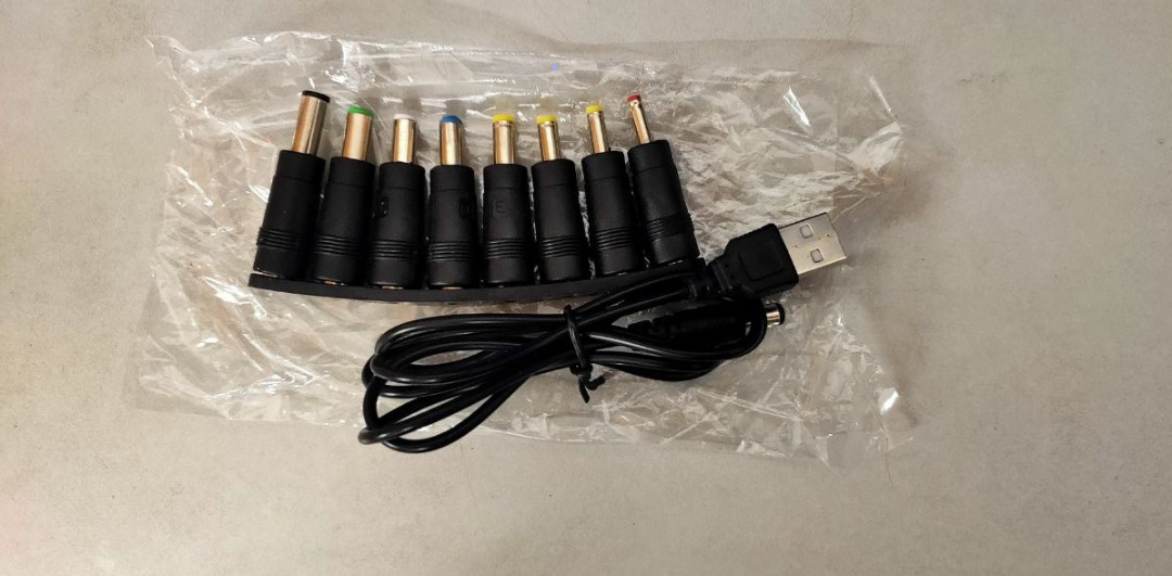 1m Cable Interchangeable Plugs 8pcs USB to DC Jack DC Power Supply ...