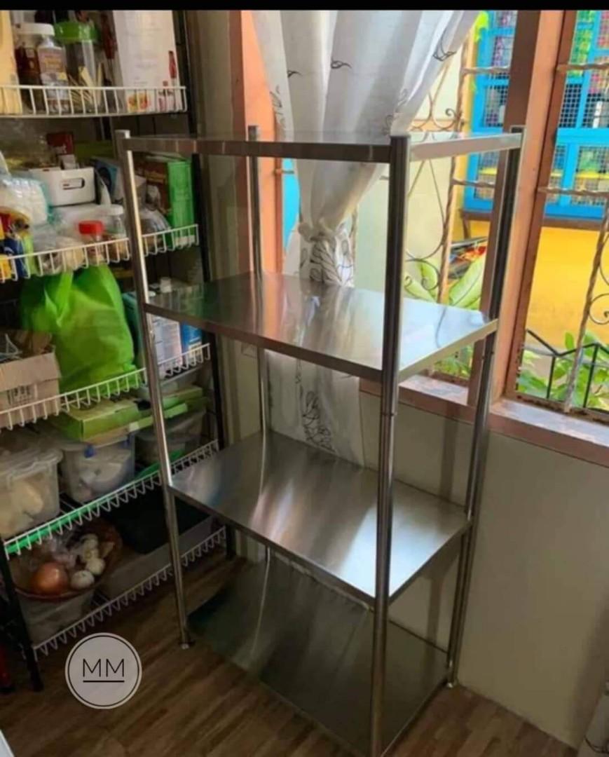 3/4/5 Layer Stainless Steel Rack Stainless Storage Rack, Furniture ...