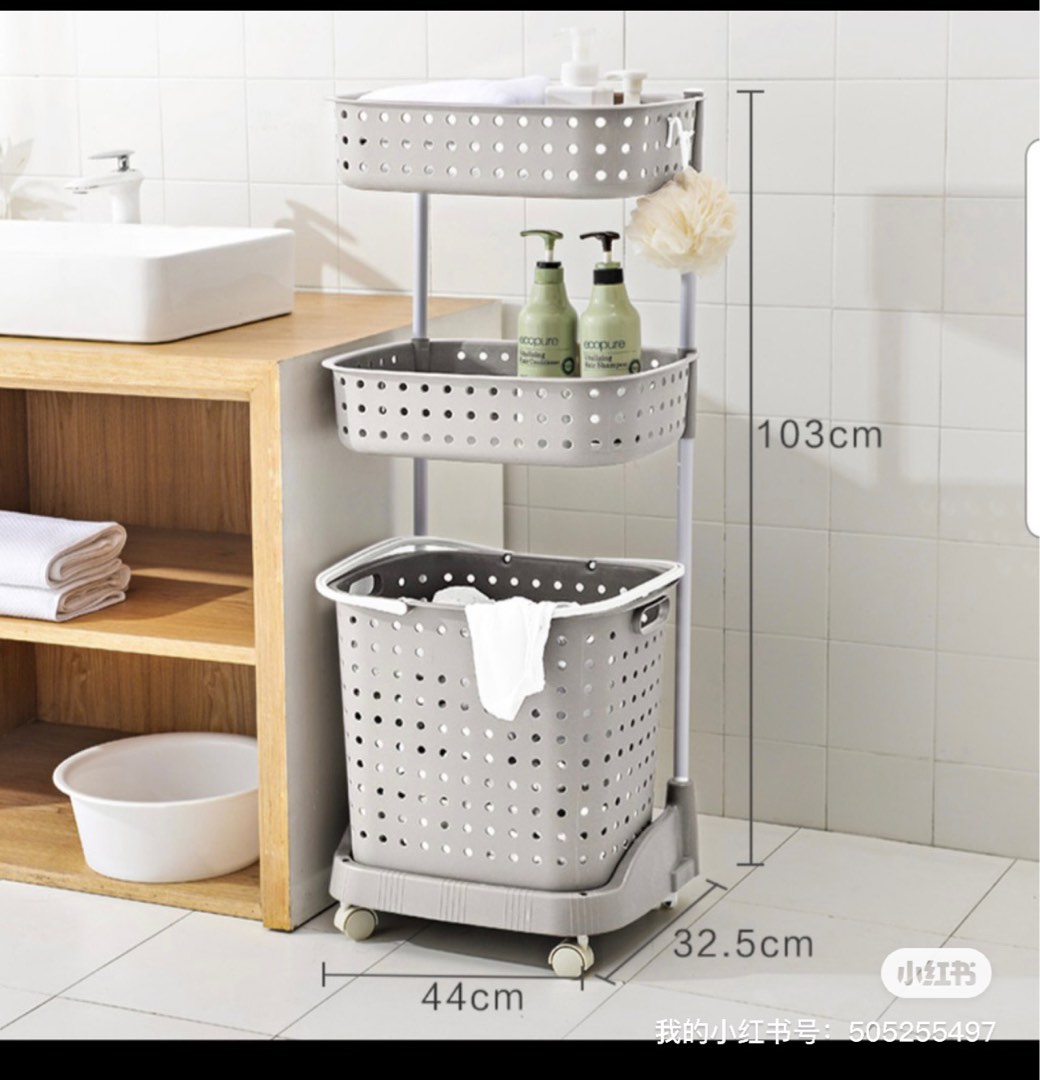 3 tier Laundry basket, Furniture & Home Living, Home Improvement ...