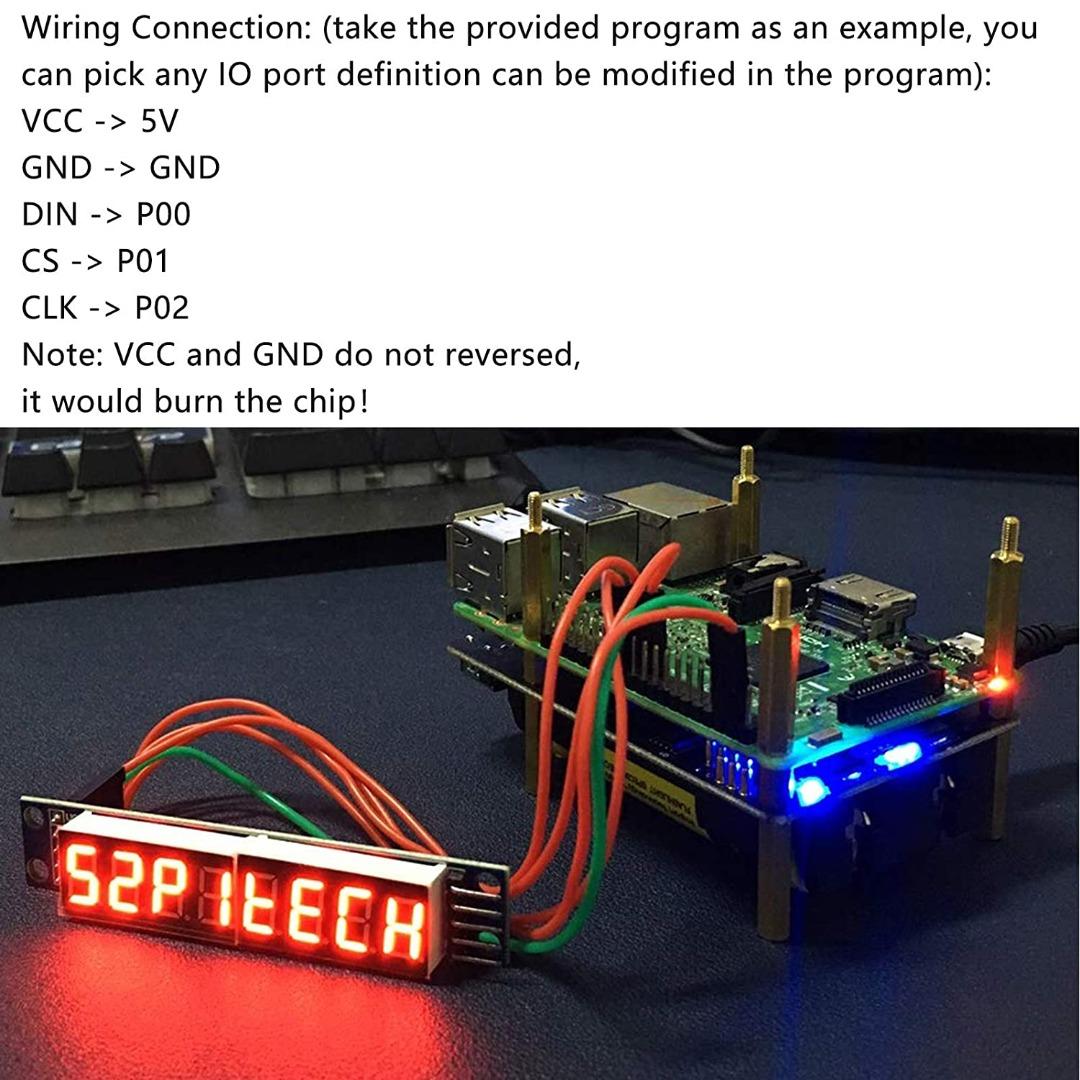4pcs Max7219 8 Digit 7 Segment Led Tube Display Control Module For Mcu51avrstm32 On Carousell 