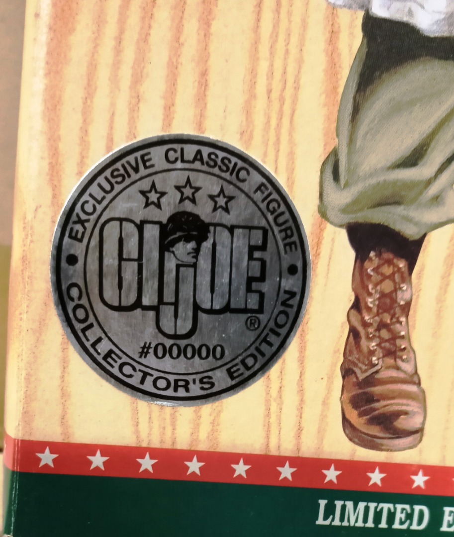 絕版 珍貴 極罕 Individually numbered No.00000 1996年 Hasbro GI Joe Action ...