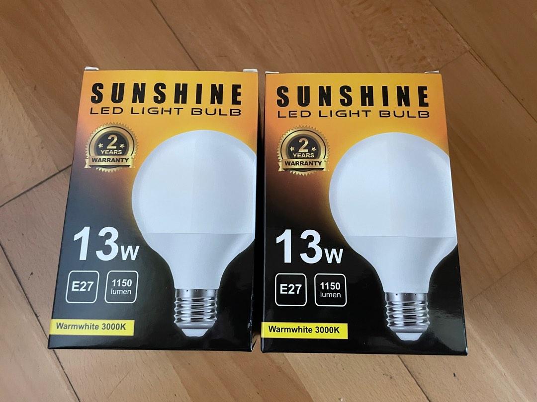 全新 Sunshine 13W LED light bulb 大燈膽, 傢俬＆家居, 燈飾及風扇, 燈飾 - Carousell
