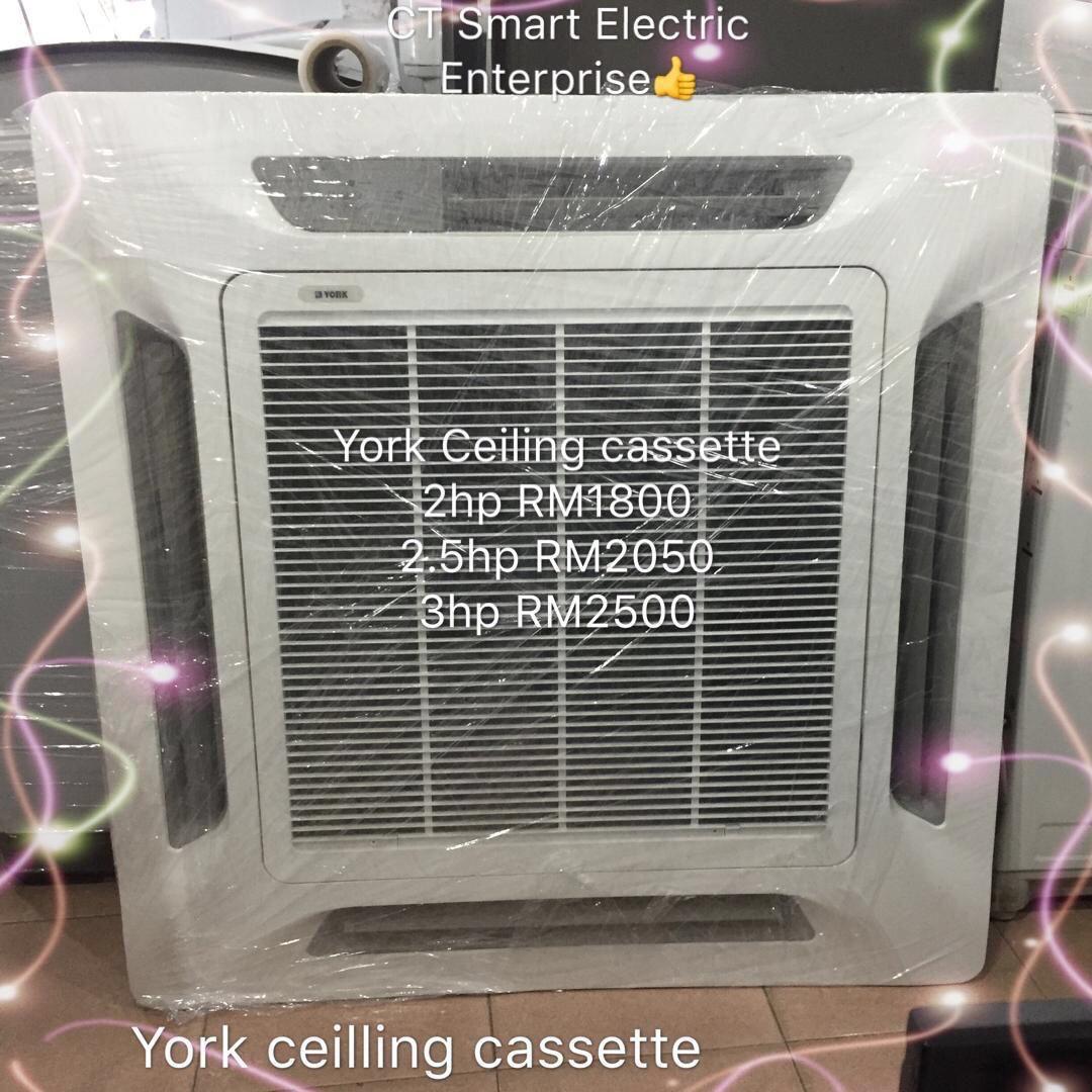 Aircond 2.5hp York Ceiling Cassette H001, TV & Home Appliances, Air ...