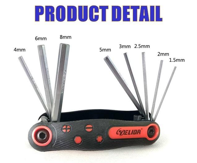 ALLEN KEY FOLDABLE 8PCS SET HEX METRIC/ L SHAPED WRENCH, Everything ...