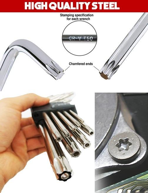 ALLEN KEY SET 9PCS TORX WRENCH LONG/ EXTRA LONG TYPE, Furniture & Home ...