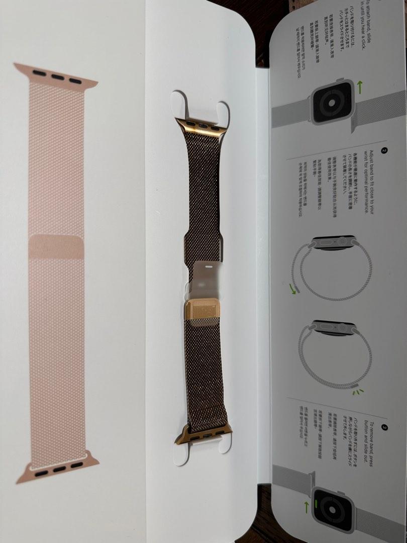 Apple Watch Strap Original Gold Stainless Steel Milanese Loop for 40 or ...