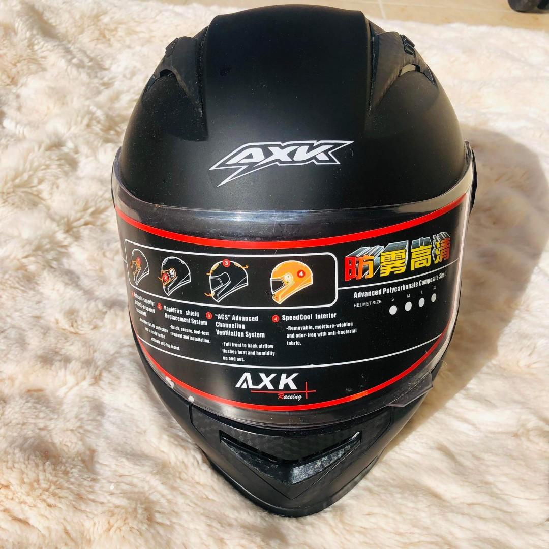 Axk helmet, Motorbikes, Motorbike Parts & Accessories, Helmets and other Riding Gears on Carousell