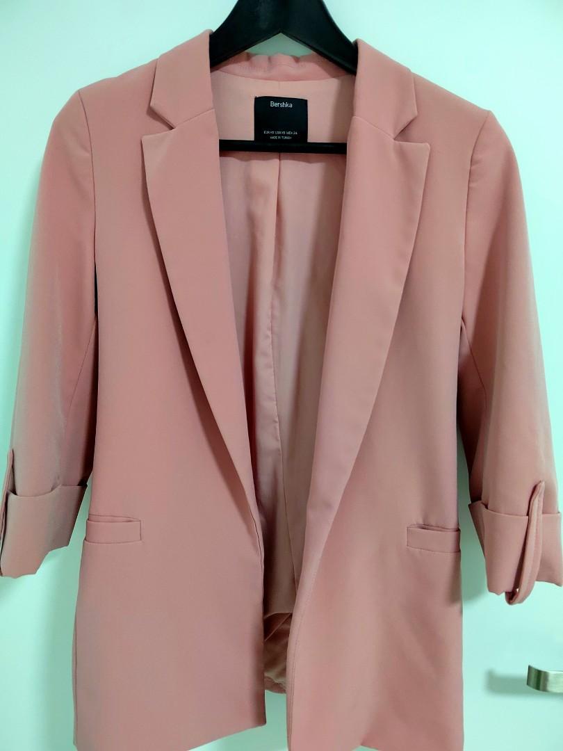 Blazer - pastel pink color, Luxury, Apparel on Carousell