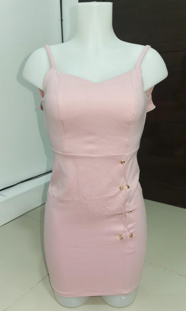 Brand New Baby Pink Bodycon Dress, Women's Fashion, Dresses & Sets ...