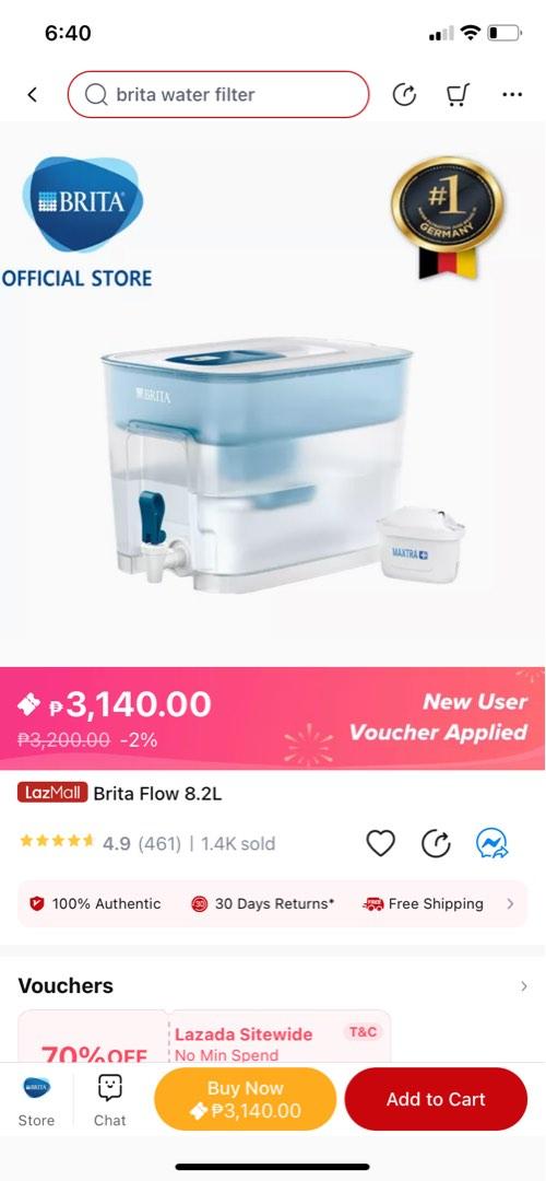 Brita Flow water filter tank, TV & Home Appliances, Kitchen Appliances ...