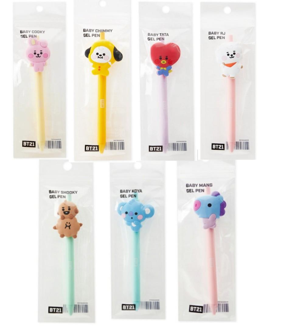 BT21 Cooky Baby Gel Pen, Hobbies & Toys, Stationary & Craft, Stationery ...