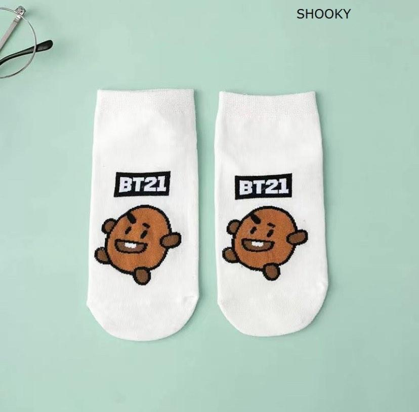 Bts bt21 cute socks free size jungkook jimin v jhope jin suga rm cooky ...