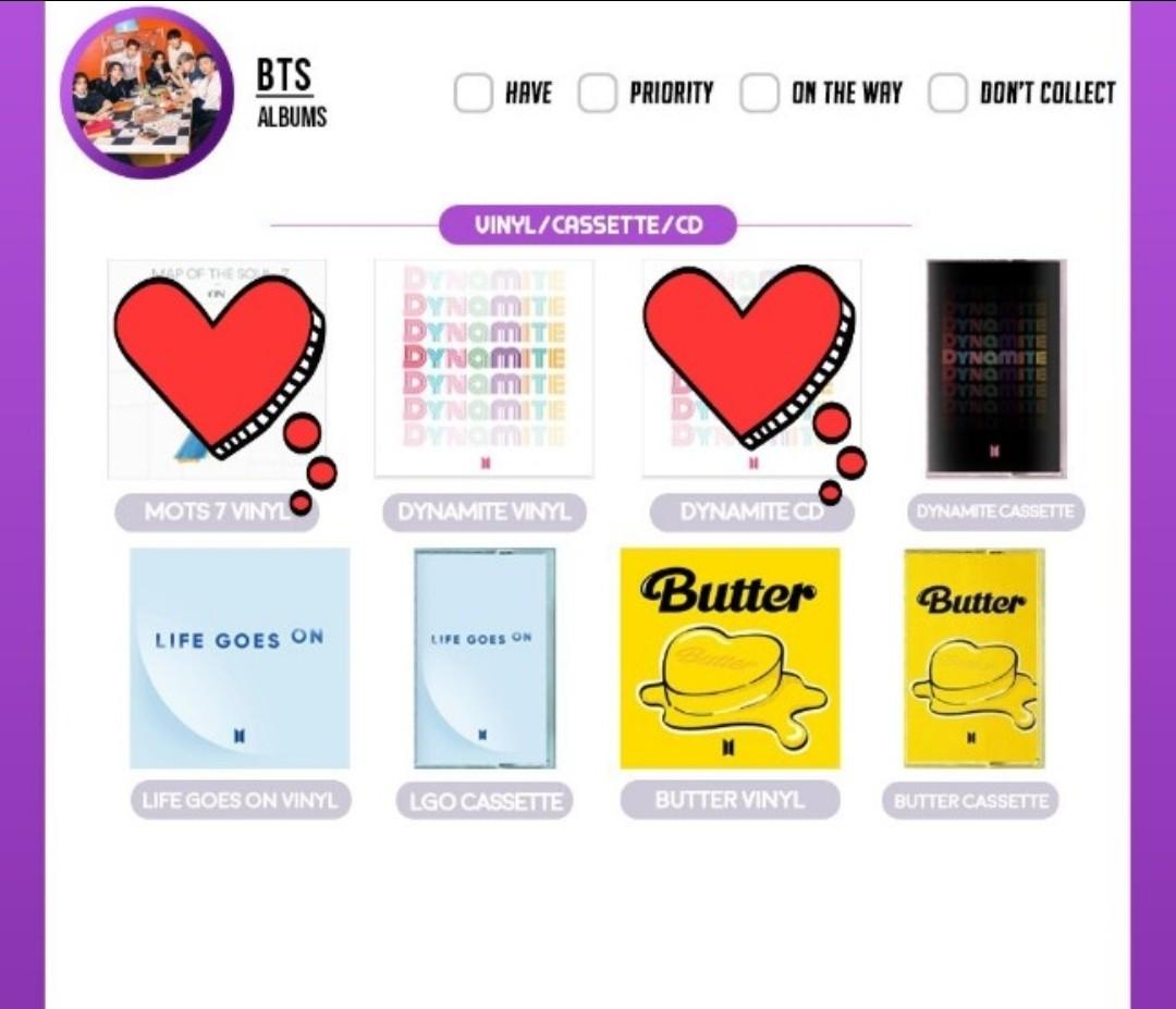 BTS VINYL AND CASSETTE SET, Hobbies & Toys, Memorabilia & Collectibles ...