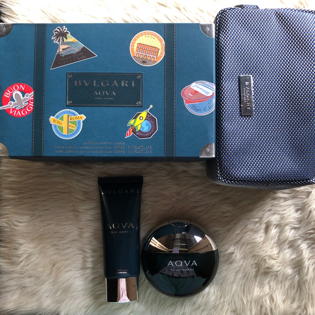 Bvlgari Aqva Pour Homme and Aqva Marine Set, Beauty & Personal Care ...
