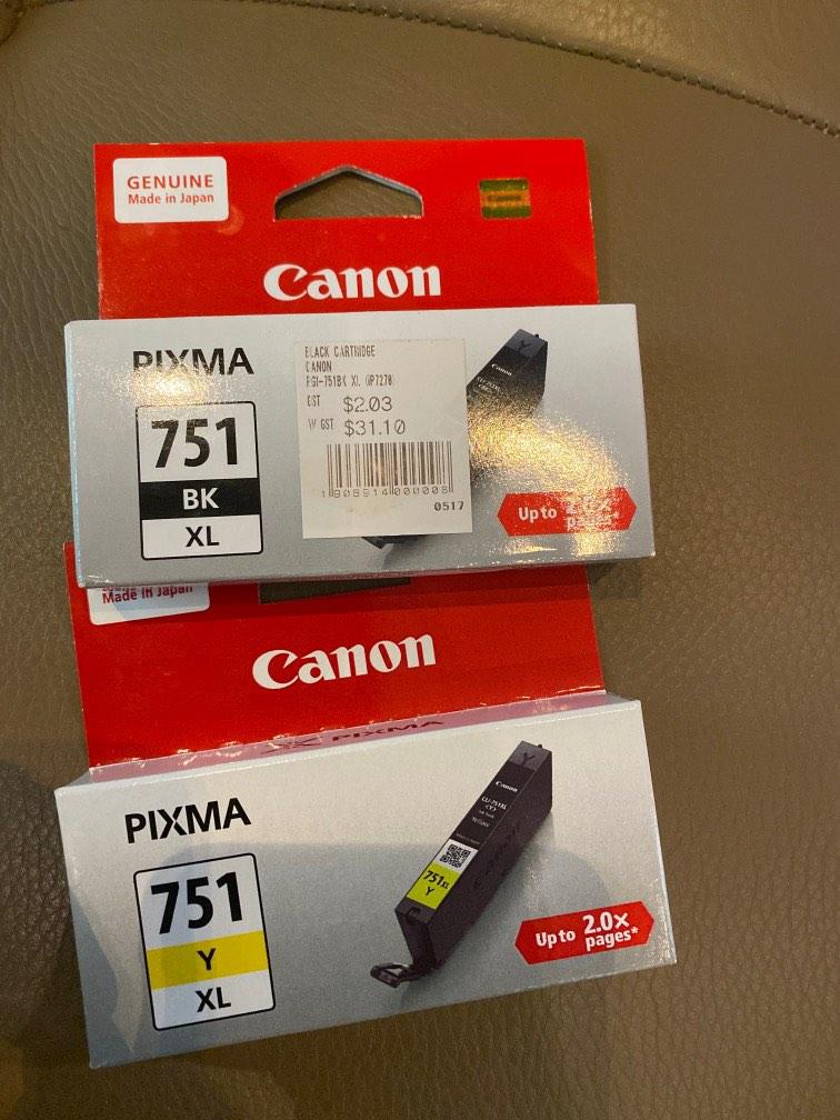 Canon Pixma 751 Ink Cartridges, Computers & Tech, Printers, Scanners ...