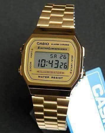 CASIO ILLUMINATOR GOLD VINTAGE WATCH, Women's Fashion, Watches ...