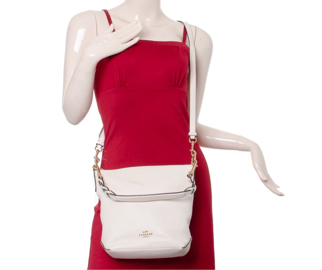 COACH Mini Abby White Duffle Bag, Luxury, Bags & Wallets on Carousell
