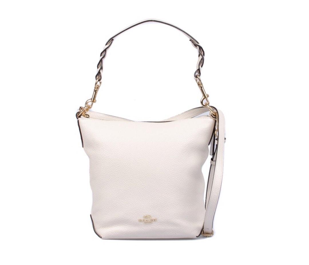 COACH Mini Abby White Duffle Bag, Luxury, Bags & Wallets on Carousell