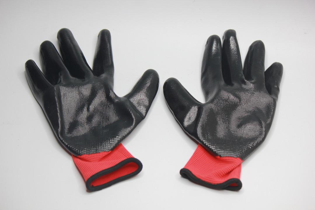 CONSTRUCTION SAFETY GLOVES N548, OIL RESISTANT, STRETCHABLE RUBBER ...