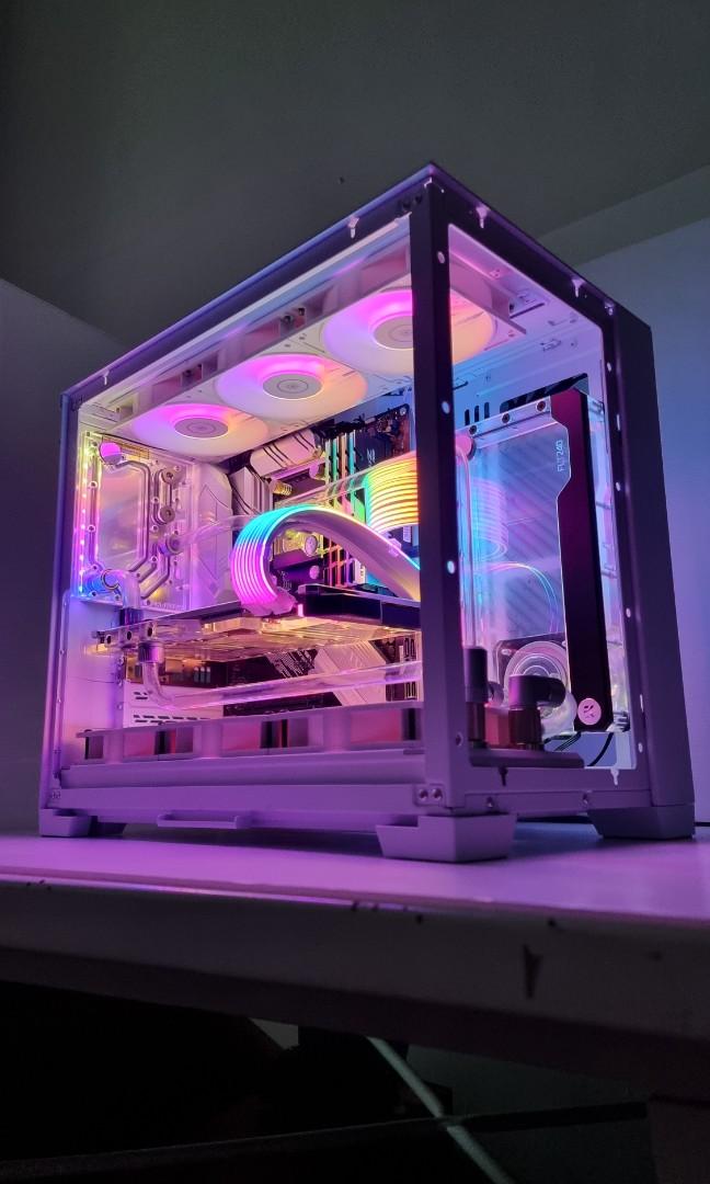 Custom Loop Gaming PC! ASUS X Lian Li O11 Dynamic Mini Snow RGB AMD ...