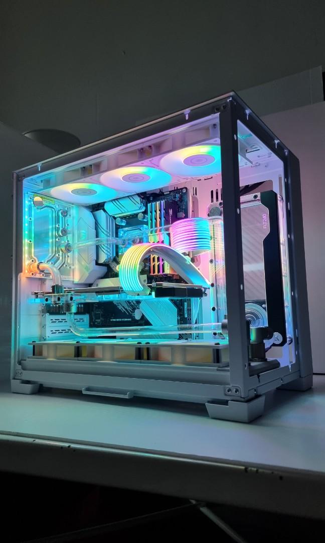 Custom Loop Gaming PC! ASUS X Lian Li O11 Dynamic Mini Snow RGB AMD ...