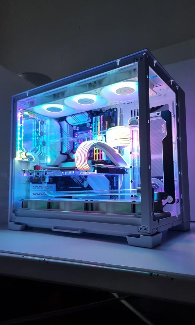 Custom Loop Gaming PC! ASUS X Lian Li O11 Dynamic Mini Snow RGB AMD ...
