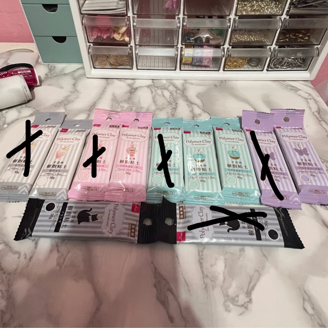 Daiso Polymer Clay Set, Hobbies & Toys, Stationery & Craft, Craft ...