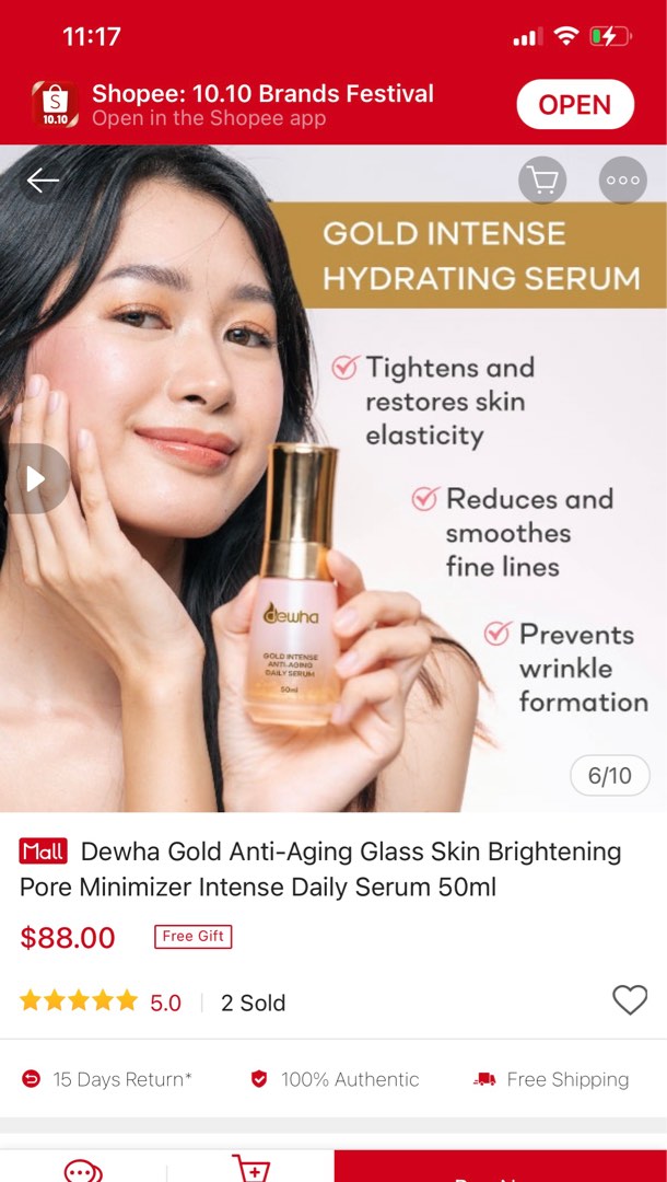 Dewha Gold Intense Anti Aging Daily Serum, Beauty & Personal Care, Face, Face Care on Carousell