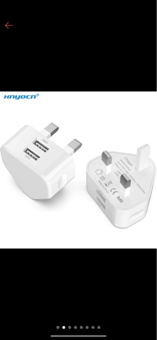 Dual Usb Port Charger Pin Plug Mobile Phones Gadgets Mobile Gadget Accessories