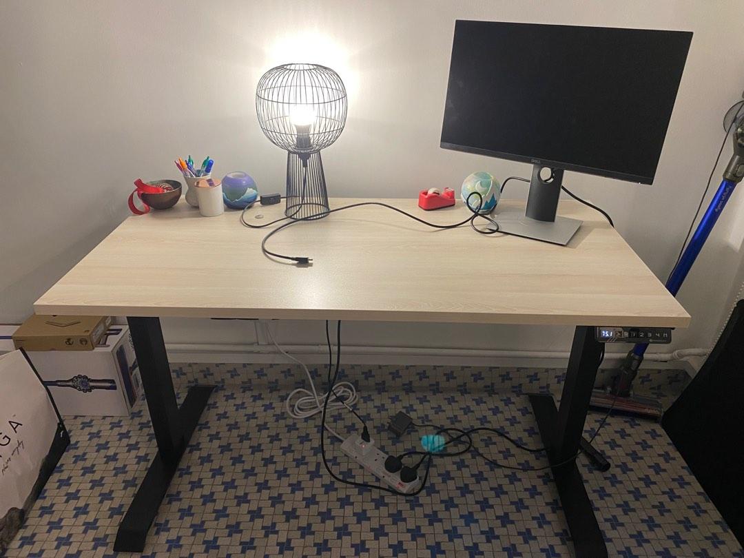 Ergo Edge AmpDesk Pro Version - Standard White Ash Table top, Furniture ...