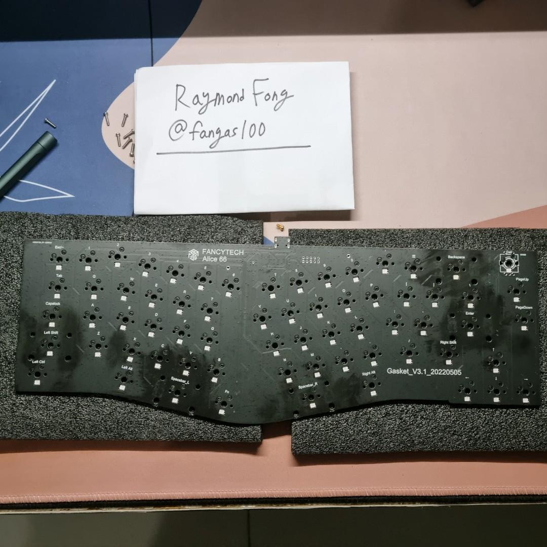 FANCYALICE66 Alice Custom Mechanical Hotswap keyboard barebones kit ...