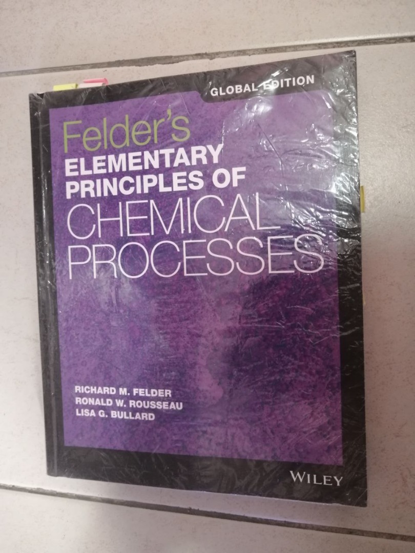 Felder's Elementary Principles of Chemical Processes Global Edition second hand, Hobbies & Toys ...