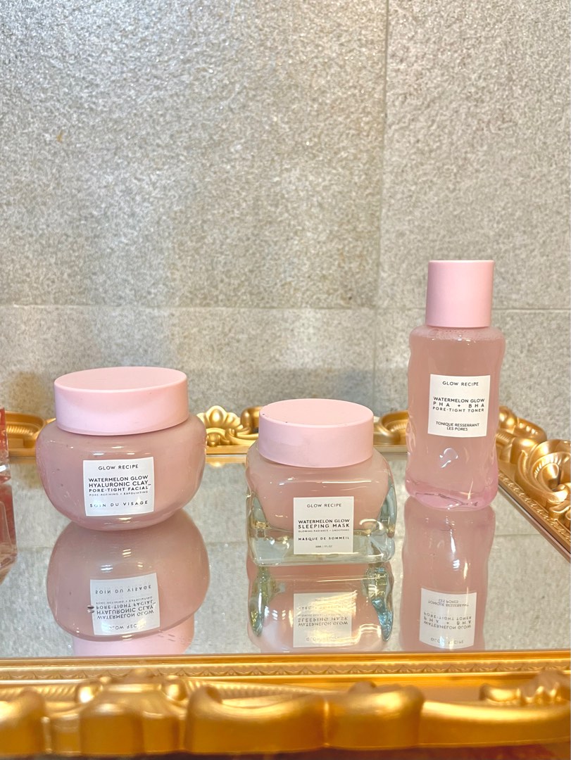 GLOW RECIPE WATERMELON HYALURONIC ACID CLAY PORE TIGHT FACIAL MASK ...