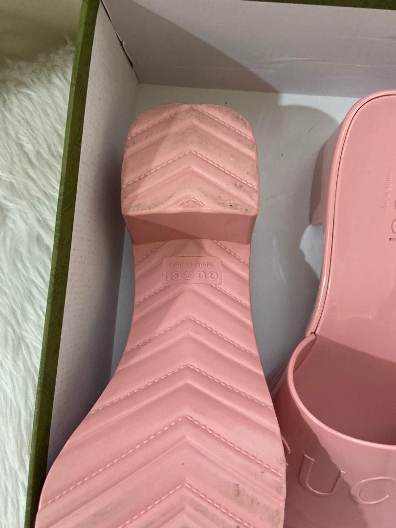 Gucci pink block candy heels SALE, Luxury, Sneakers & Footwear on Carousell