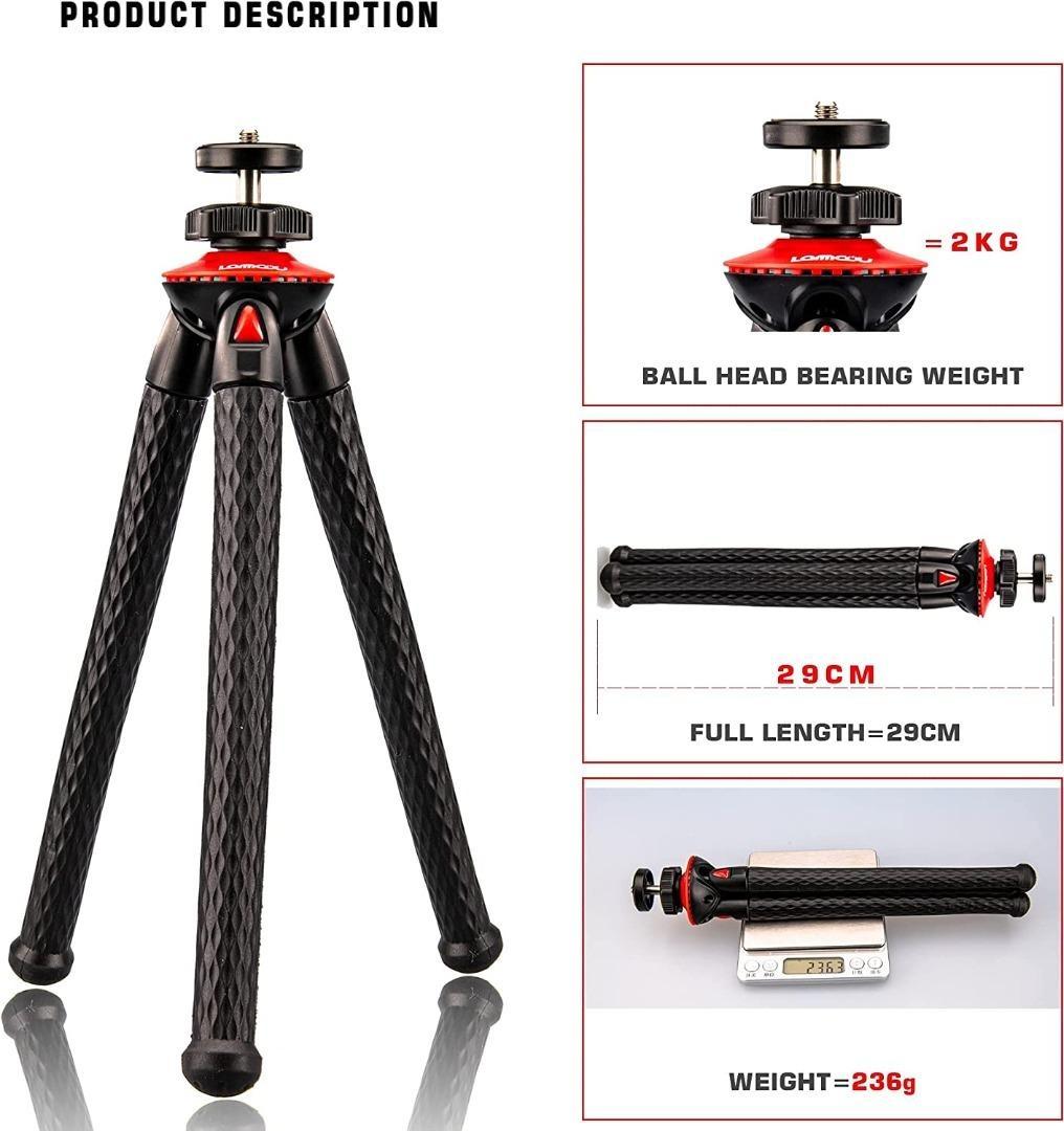 H5068 Lammcou Flexible Camera Tripod Vlogging Bendable Travel Octopus ...
