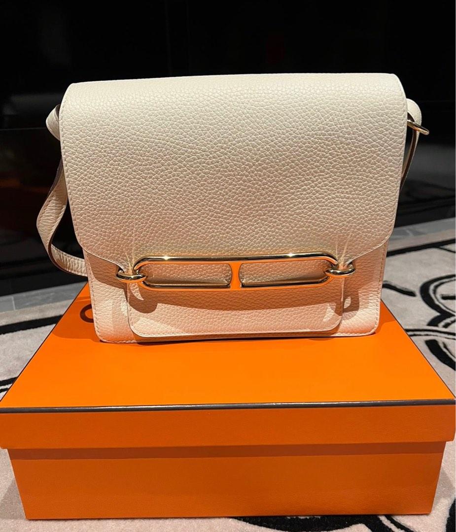 Hermes Roulis 23 Craie GHW, Luxury, Bags & Wallets on Carousell