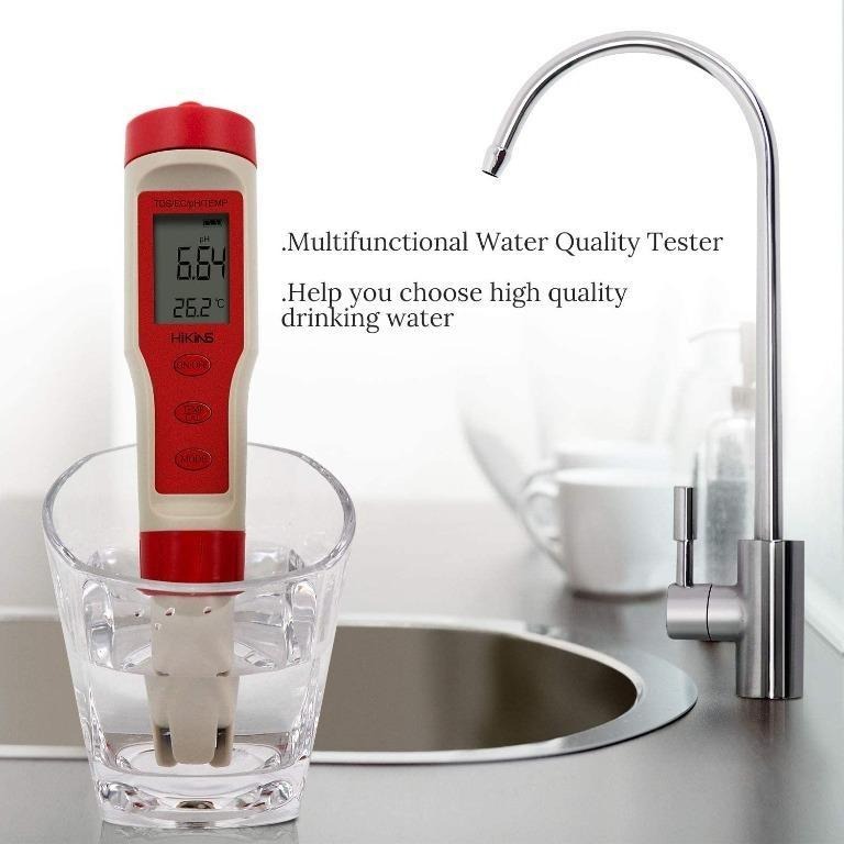 HiKiNS Digital Water Quality Meter High Accuracy 4 in 1 PH/TDS/EC/TEMP ...