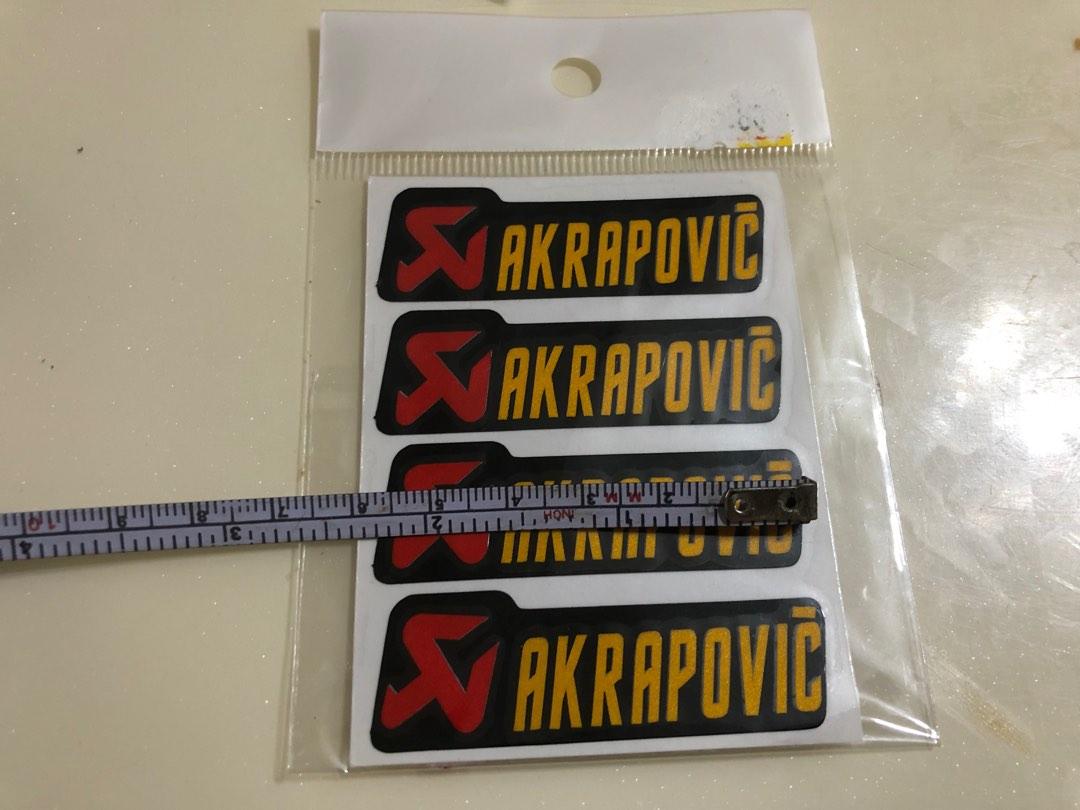 Hot temp Akrapovic exhaust sticker, Auto Accessories on Carousell