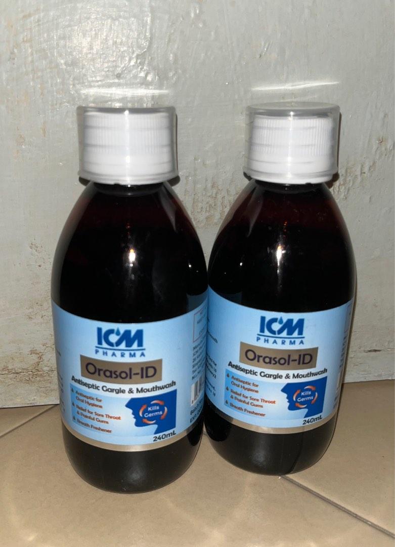 ICM Pharma Orasol ID Antiseptic Gargle & Mouthwash 240ml (Brand New), Beauty & Personal Care ...
