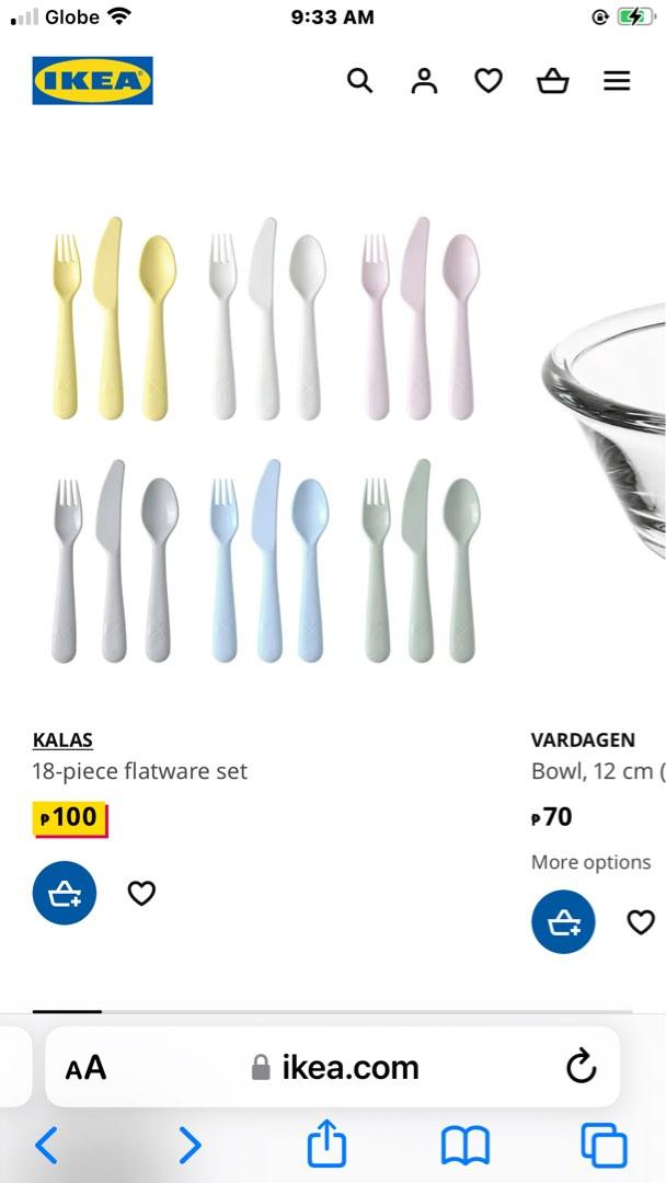 Ikea 18pc spoon and fork flatware set, Furniture & Home Living ...
