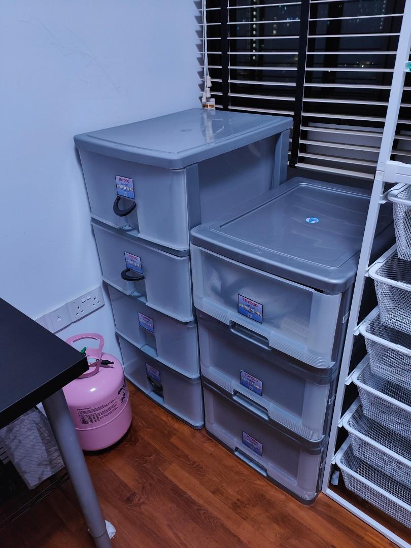 Ikea metal rack and toyogo box shelves, Furniture & Home Living ...