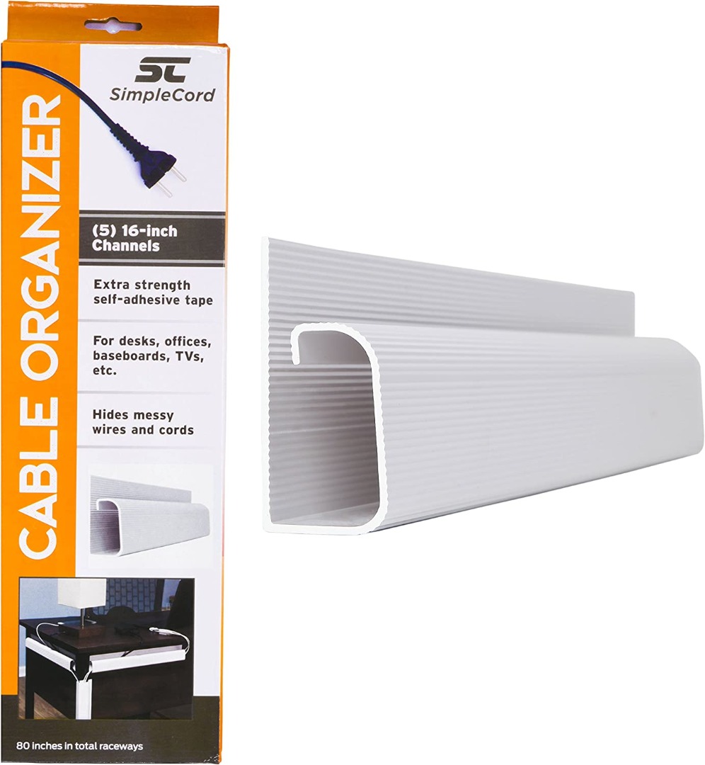 (in stock) Cable Management Cover Kit - J-Style Desk Cord Organizer ...