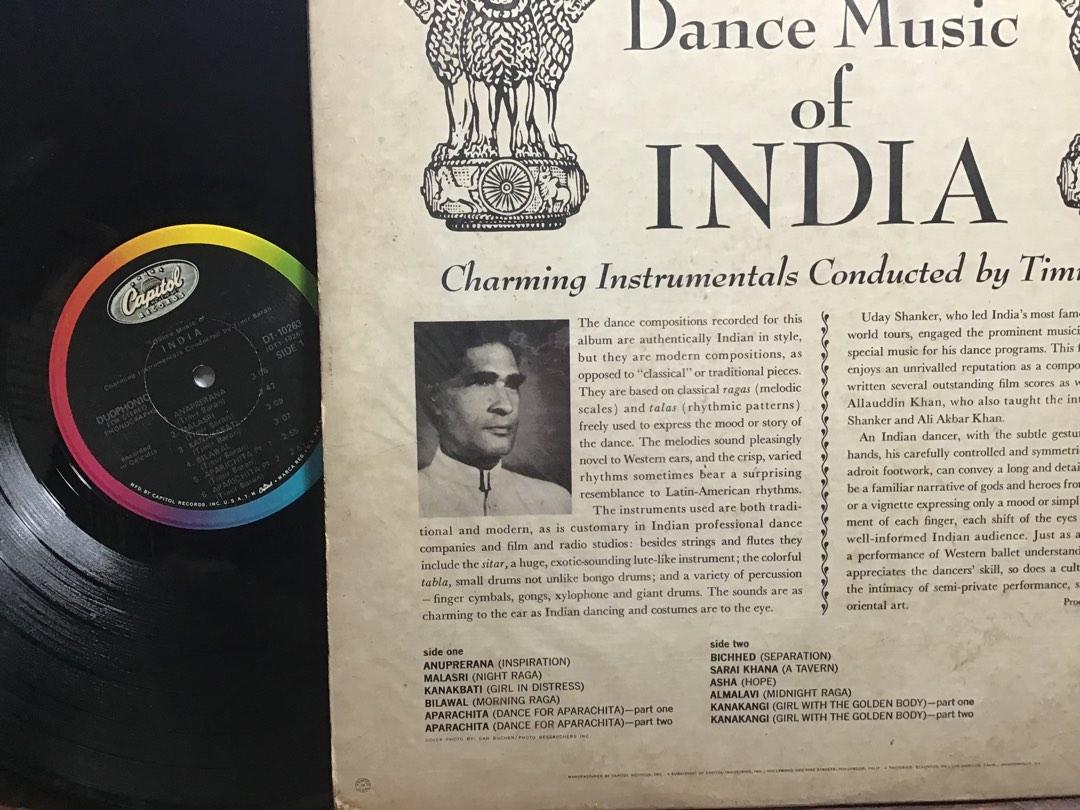 INDIAN RECORD Dance Music of India OOP VINTAGE VINYL Anubis Piring ...